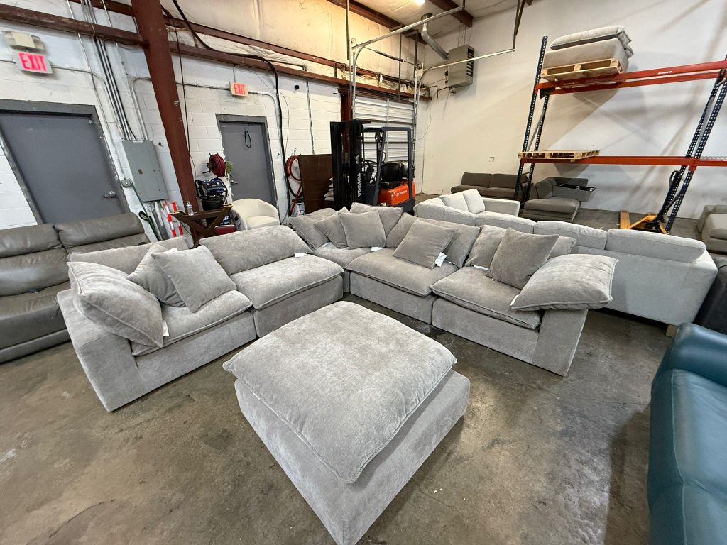 Sereen 6-piece Fabric Modular Sectional, Taupe – Tony Discount