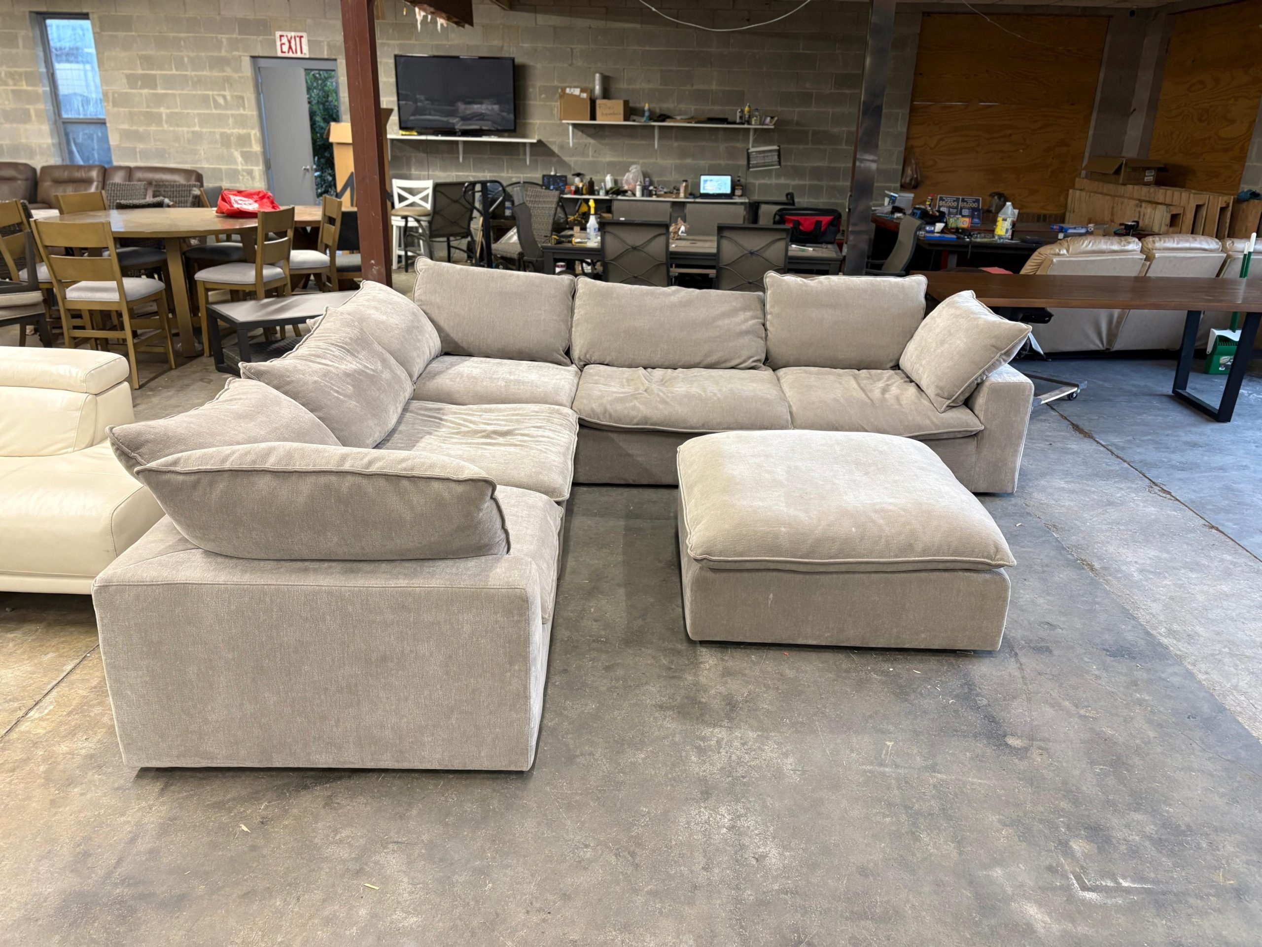 Sereen 6-piece Fabric Modular Sectional, Taupe – Tony Discount